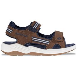 Sandale Lotto, M&auml;dchen, Gr. 25, braun, navy, Synthetik, mehrfarbig, Schuhe Sandale, - mit Flexkerben f&uuml;r einen nat&uuml;rlichen Bewegungsablauf