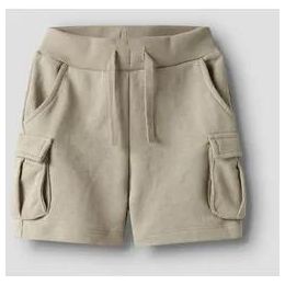 Sweatshorts name it "NMMOLI SWEAT SHORTS UNB NOOS", Jungen, Gr. 86, N-Gr, pure cashmere, Sweatware, Obermaterial: 60% Baumwolle, 40% Polyester, unifarben, normal kurz, Hosen Sweatshorts, Baumwollmischung, verstellbarer und elastischer Bund, Cargotaschen
