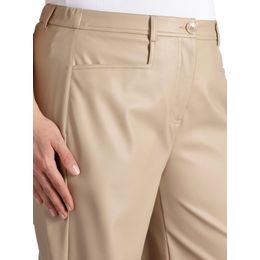 sheego Gro&szlig;e Gr&ouml;&szlig;en Lederimitathose in 7/8-L&auml;nge, beige, Gr&ouml;&szlig;e 58 - Damen