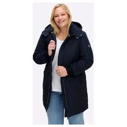 Steppjacke sheego, Damen, Gr. 56, tiefblau, 100% Polyester, B&uuml;ndchen:95% Polyester, 5% Elasthan, Wattierung:100% Polyester, unifarben, Jacken Steppjacke