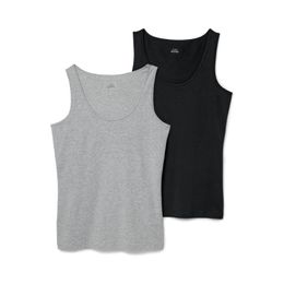 Tchibo - 2 Tops - Damen - Gr. M - schwarz