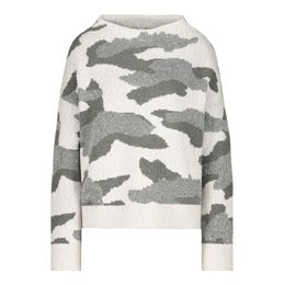 monari Pullover Damen Gr&ouml;&szlig;e S khaki / silber / wollwei&szlig;