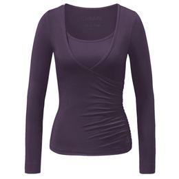 Curare Yogawear Funktionsshirt 'Flow' Damen Gr&ouml;&szlig;e L dunkellila