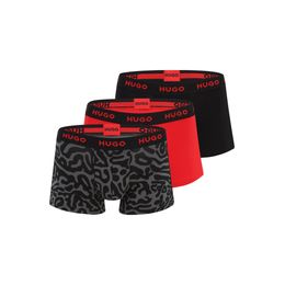 Hugo Boxershorts Herren Gr&ouml;&szlig;e L dunkelgrau / rot / schwarz