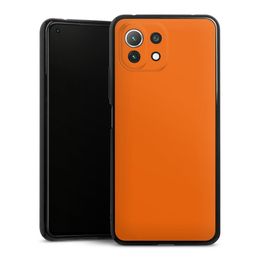 DeinDesign Xiaomi Mi 11 Lite 5G NE Handy Silikon H&uuml;lle Case schwarz Handyh&uuml;lle Colour Unicoloured Orange