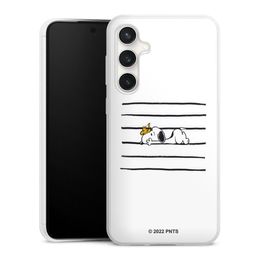 DeinDesign Galaxy S23 FE Handy Slim Case Silikon Handyh&uuml;lle transparent H&uuml;lle extra d&uuml;nn Snoopy Dog Peanuts Silikon Slim Case