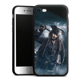 DeinDesign iPhone SE (2020) Handy Premium Silikon H&uuml;lle Handyh&uuml;lle schwarz Case Captain Jack Sparrow Official Licensed Product Fluch Der Karibik Silikon Premium 