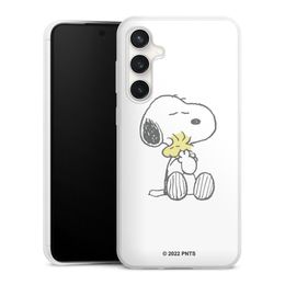 DeinDesign Galaxy S23 FE Handy Slim Case Silikon Handyh&uuml;lle transparent H&uuml;lle extra d&uuml;nn Snoopy Love Peanuts Silikon Slim Case