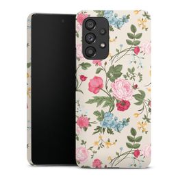 DeinDesign Galaxy A53 5G Handy Premium Case Smartphone Handyh&uuml;lle Schutzh&uuml;lle matt Flowers Vintage Ornament Premium Case