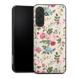 DeinDesign Galaxy A26 Handy Silikon H&uuml;lle Case schwarz Handyh&uuml;lle Flowers Ornament Vintage