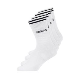 SNOCKS Sportsocken Herren Gr&ouml;&szlig;e 43/46 schwarz / wei&szlig;