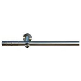 Gardinenstange Indeko "Hamburg", silber (edelstahlfarben), L:290cm &Oslash;:20mm, Metall, Gardinenstangen, Komplett-Set inkl. Montagematerial