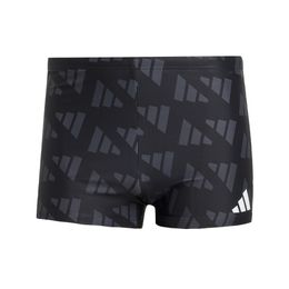 adidas Performance Sportbadeshorts 'Logo Graphic Swim Boxers 2' Herren Gr&ouml;&szlig;e L/XL anthrazit / schwarz / wei&szlig;