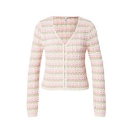 Only Strickjacke 'ONLASA' Damen Gr&ouml;&szlig;e XS grau / rosa / wei&szlig;