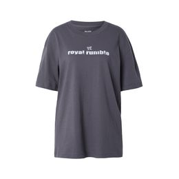 Hollister T-Shirt 'ROYAL RUMBLE' Damen Gr&ouml;&szlig;e L gelb / anthrazit / lila / wei&szlig;
