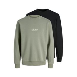 Jack & Jones Jack & Jones Sweatshirt 'JJEBradley' male Grey, Black size XXL