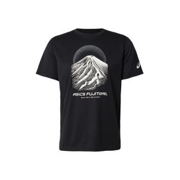 asics Funktionsshirt 'FUJITRAIL' Herren Gr&ouml;&szlig;e XXL schwarz / wollwei&szlig;