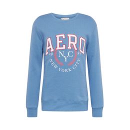 A&eacute;ropostale Sweatshirt 'NYC 1987' Herren Gr&ouml;&szlig;e S petrol / hellrot / wei&szlig;