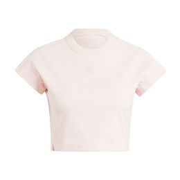adidas Sportswear Funktionsshirt 'Lounge Ribbed Crop' Damen Gr&ouml;&szlig;e XXL pastellpink