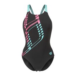 arena Badeanzug 'GRAPHIC SWIM PRO BACK' Damen Gr&ouml;&szlig;e M t&uuml;rkis / hellpink / schwarz