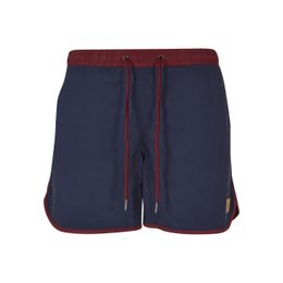 Urban Classics Herren Badeshorts "Urban Classics Herren Retro Swimshorts"burgundy, midnightnavy, Gr. M, 100% Polyamid, Badehosen