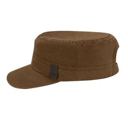 Chillouts Herren Army Cap "Dublin Hat"braun, Canvas, Baumwolle, Caps, Gr&ouml;&szlig;enverstellbar, temperatur- und feuchtigkeitsregulierend