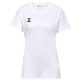 T-Shirt Hummel "HMLGO 2.0 T-SHIRT S/S WOMAN", Damen, Gr. XXL (44), wei&szlig;, Obermaterial: 100% Baumwolle, Shirts T-Shirt
