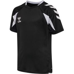 Trainingsshirt Hummel "HMLCORE 2.0 JERSEY S/S KIDS", Kinder, Gr. 140, schwarz, wei&szlig;, Obermaterial: 100% Polyester, Shirts, f&uuml;r Kinder und Jugendliche, kurze &Auml;rmel