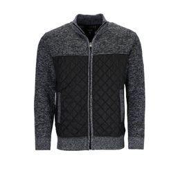 Hajo Strickjacke Herren Gr&ouml;&szlig;e XXXL graumeliert / schwarz