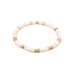 Elli Armband Damen Gr&ouml;&szlig;e 16 beige / wei&szlig;