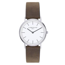 Liebeskind Berlin Uhr Damen Gr&ouml;&szlig;e One Size dunkelbraun / silber / wei&szlig;