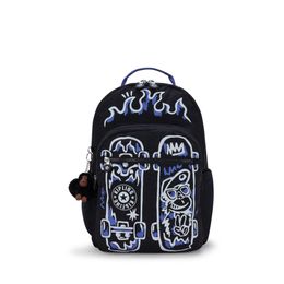 Kipling Rucksack 'Seoul Lap' Jungen Gr&ouml;&szlig;e One Size royalblau / schwarz / wei&szlig;