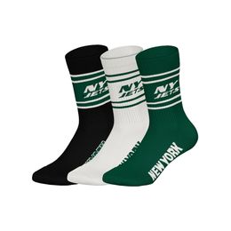 Huddle Freizeitsocken ' NFL New York Jets Crew ' Herren Gr&ouml;&szlig;e 43/46 gr&uuml;n / schwarz / wei&szlig;