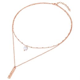 Valero Pearls Kette Damen Gr&ouml;&szlig;e One Size rosegold / wei&szlig;