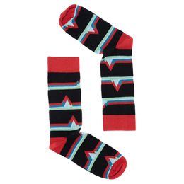 Greenbomb Socken 'Abstract Mountain' Damen Gr&ouml;&szlig;e 36/40 pastellblau / hellblau / rot / schwarz