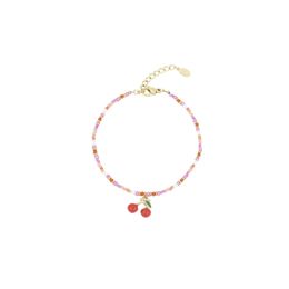 Cala Rose Armband 'CHERRY BEADS' Damen Gr&ouml;&szlig;e 16 / 20 cm kirschrot