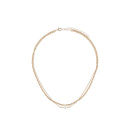 Lascana Kette Damen Gr&ouml;&szlig;e One Size gold / wei&szlig;