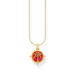 Thomas Sabo Kette Damen Gr&ouml;&szlig;e 45 gold / rot