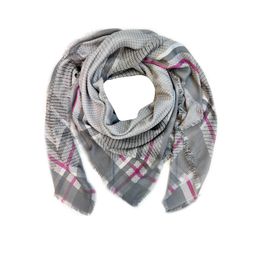 SAMAYA Tuch 'LOVE' Damen Gr&ouml;&szlig;e One Size grau / pink / wei&szlig;