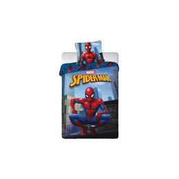 MARVEL Bettbezug 'Spiderman' Herren Gr&ouml;&szlig;e One Size navy / hellblau / gelb / rot
