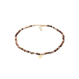 Elli Premium Kette Damen Gr&ouml;&szlig;e 36 beige / braun / gold