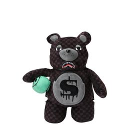 Sprayground Rucksack 'DRIPPING SHARKS IN PARIS MONEYBEAR TEDDY' Herren Gr&ouml;&szlig;e One Size dunkelgrau / rot / schwarz / wei&szlig;