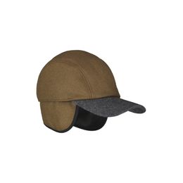 Lerros Herren Baseball Cap "Gef&uuml;ttertes Woll-Basecap mit Ohrenklappen", beige, 50% Wolle, 50% Polyester, Caps