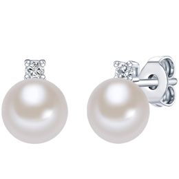 Valero Pearls Ohrringe Damen Gr&ouml;&szlig;e One Size silber / transparent / perlwei&szlig;