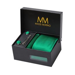 Massi Morino 5-in-1 Krawatten-Set, Krawattenbreite 8 cm Herren Gr&ouml;&szlig;e One Size smaragd