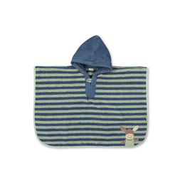 Sterntaler Badeponcho 'Emmilius' Jungen Gr&ouml;&szlig;e 50/92 beige / blue denim / braun / mint