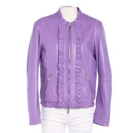 Blumarine Lederjacke / Ledermantel Damen Gr&ouml;&szlig;e S lila
