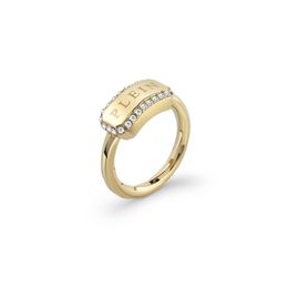 Philipp Plein Jewellery Ring ' PLEIN TAG ' Damen Gr&ouml;&szlig;e 50 gold