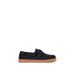 Marc O'Polo MARC O'POLO Herren Mokassin "aus Veloursleder", Gr. 45schwarz navy, Obermaterial: 100% Leder, unifarben, Schuhe