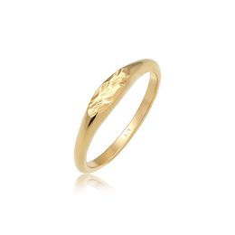 Elli Damen Siegelring "Siegelring Oval Pinky Ring 925 Silber", 50mm, Silber 925 (Sterlingsilber), 2mm, gold, Silber 925 (Sterlingsilber), Fingerringe